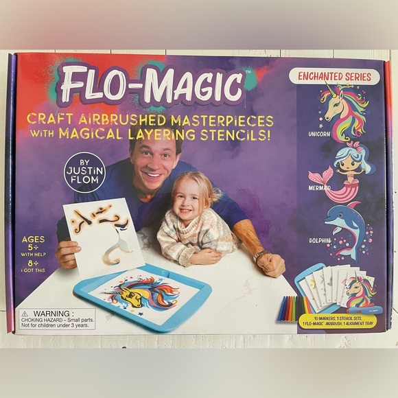 flo-magic | Toys | New Flo Magic Craft Airbrushed Masterpieces Kit W ...